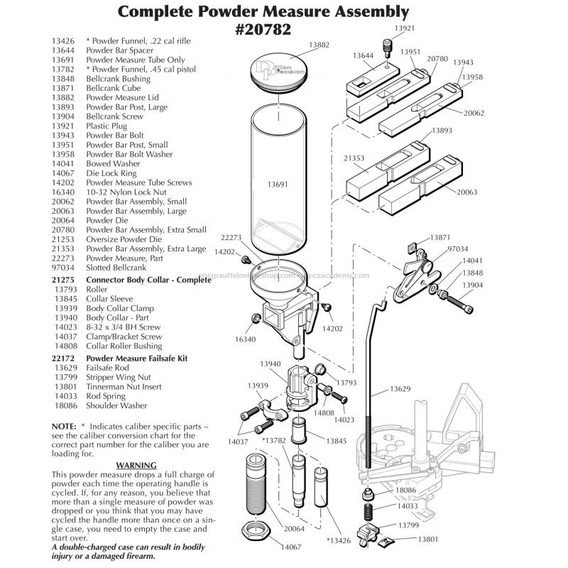 Powder Body W/Drop Tube