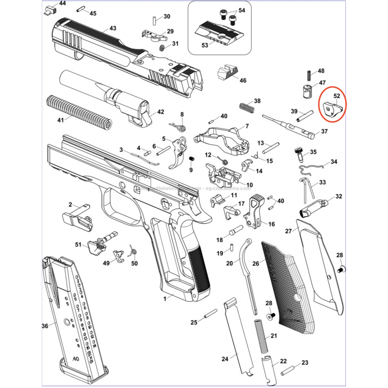 Decocking Lever Right for CZ Shadow 2 CARRY